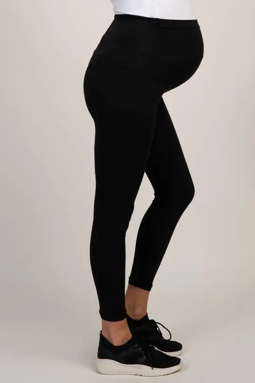 PINKBLUSH Solid Basic Maternity Leggings