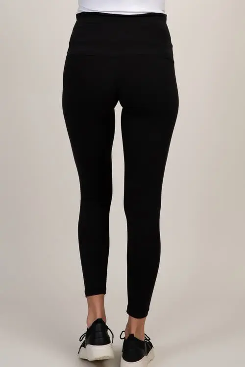 PINKBLUSH Solid Basic Maternity Leggings