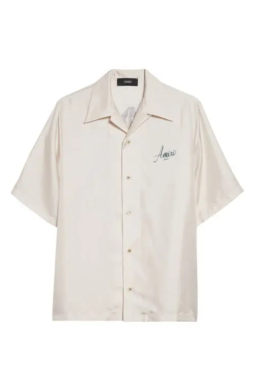 Amiri Hotel Silk Bowling Shirt