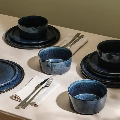STONE + LAIN Eden Stoneware 24-piece Dinnerware Set