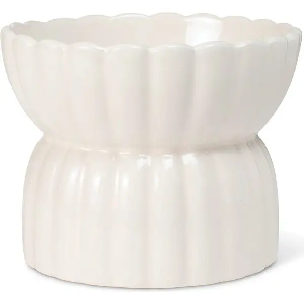 FRINGE STUDIO Scallop Raised Small Pet Bowl