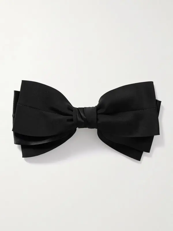 SOPHIE BUHAI Bow-detailed Silk Hair Clip - Black