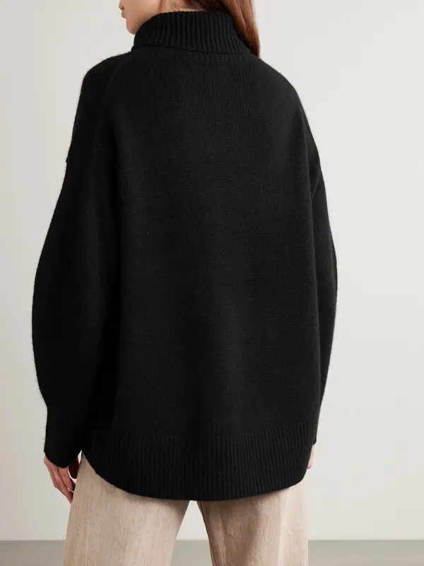 Arch4 World's End Oversized Cashmere Turtleneck Sweater - Black