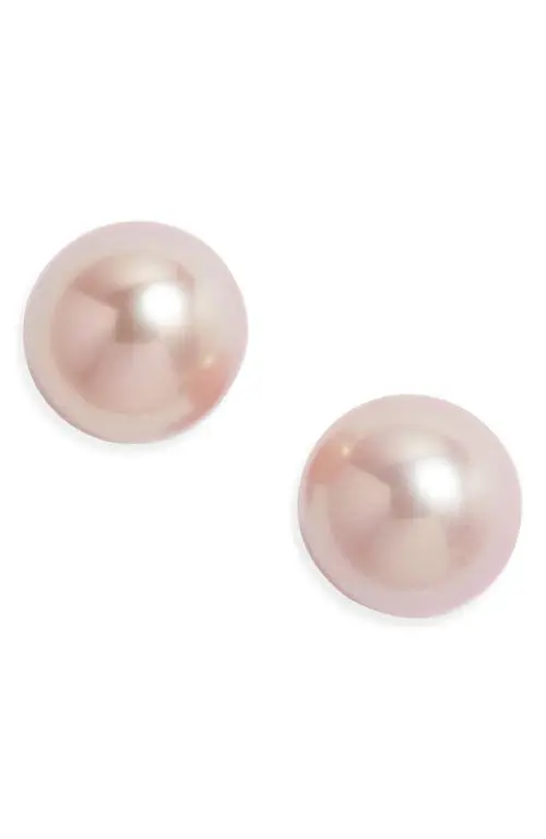 Nordstrom Freshwater Pearl Stud Earrings - Blush- 14k Yellow Gold