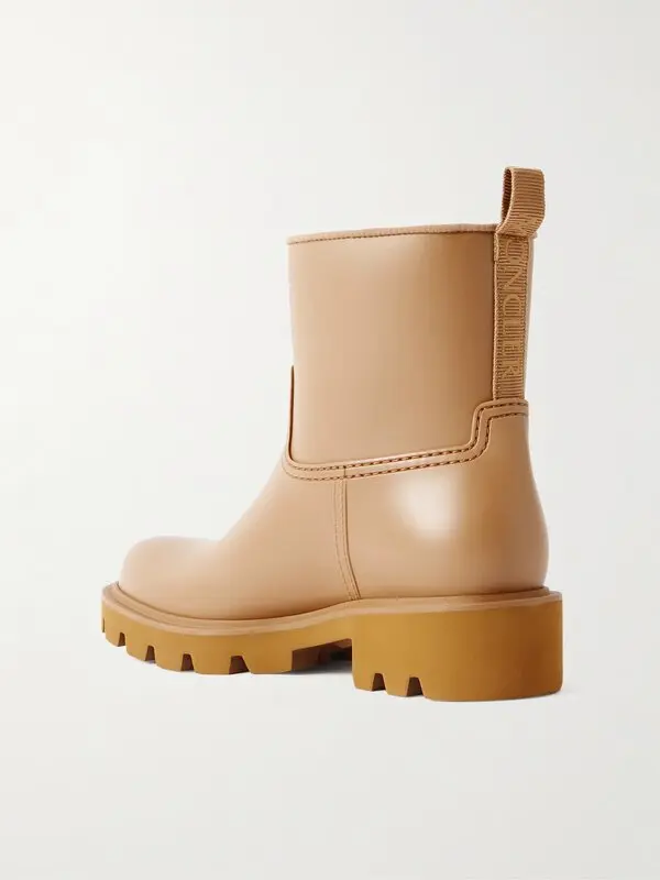 Moncler Kickstream Leather And Shell Ankle Boots