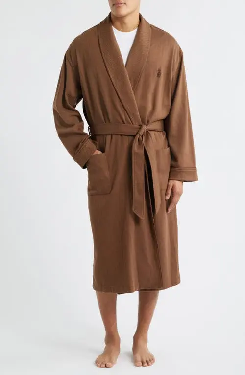 Polo Ralph Lauren Herringbone Twill Robe - Branch Brown