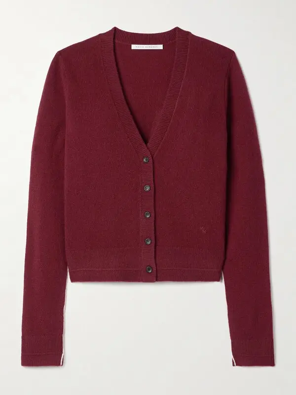 Maria Mcmanus Shrunken Wool And Cashmere-blend Cardigan