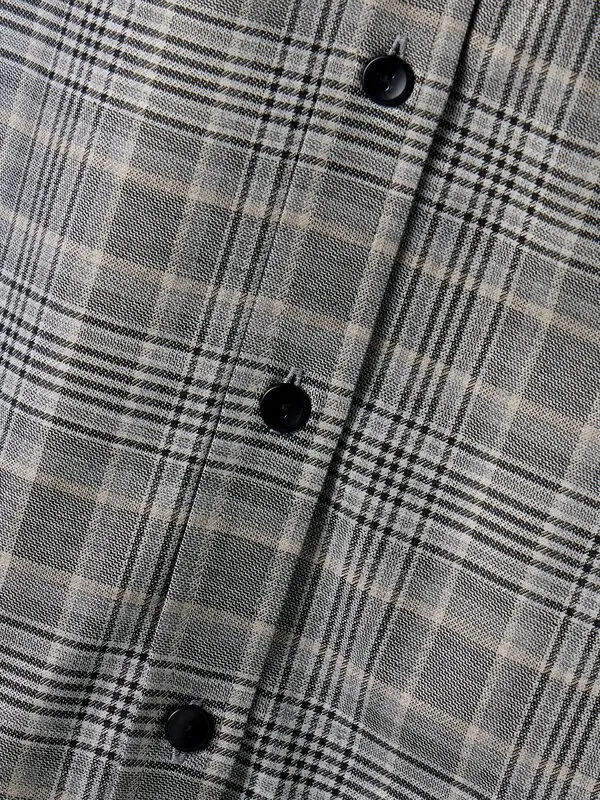 Maria Mcmanus Oversized Checked Wool-blend Shirt