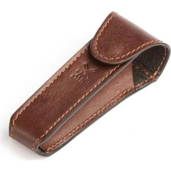 MUHLE Leather Safety Razor Travel Pouch - Brown
