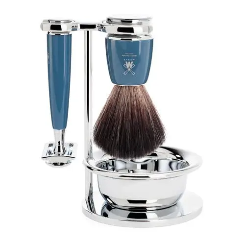 MUHLE Rytmo Petrol 4-piece Shaving Set - Petrol Blue