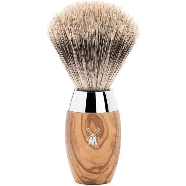 MUHLE Kosmo Fine Badger Shaving Brush - Olive Wood