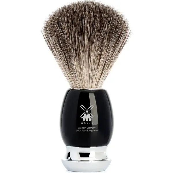 MUHLE Vivo Resin Pure Badger Shaving Brush - Black