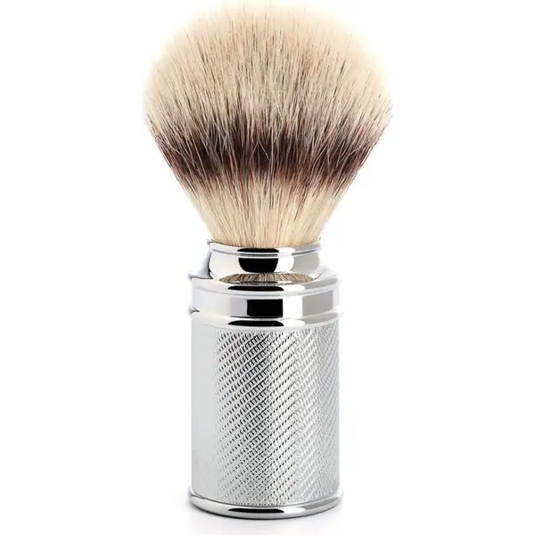 MUHLE Traditional Chrome Tip Fiber Shaving Brush - Silver