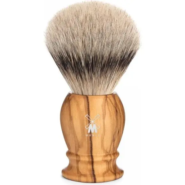 MUHLE Classic Medium Silvertip Badger Shaving Brush - Olive Wood