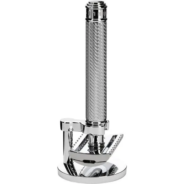 MUHLE Traditional Metal 2-piece Shaving Set R41 Safety Razor & Stand - Chrome
