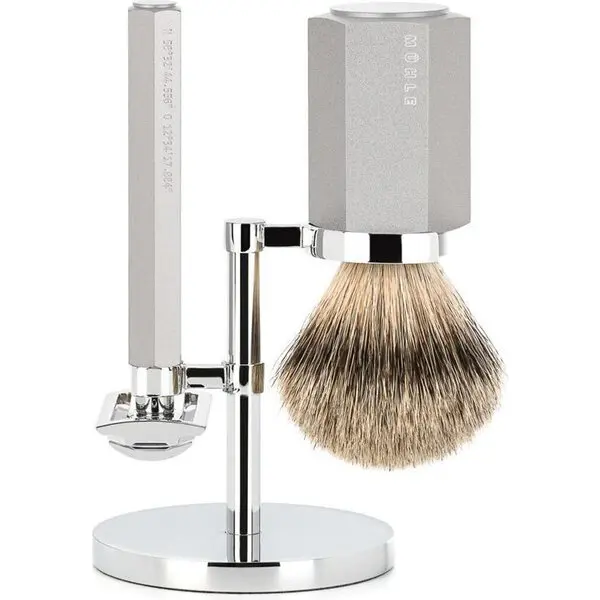 MUHLE Hexagon Shaving Set - Silver