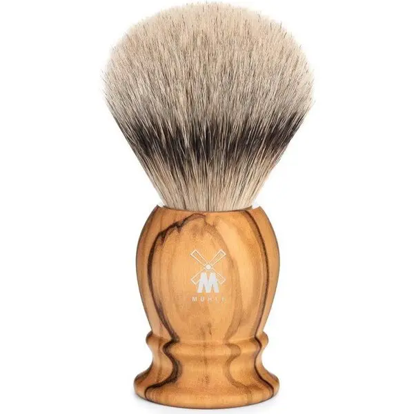 MUHLE Classic Small Silvertip Badger Shaving Brush - Olive Wood