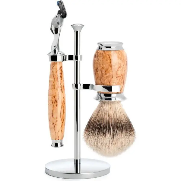 MUHLE Purist Karelian 3-piece Shaving Set - Masur Birch