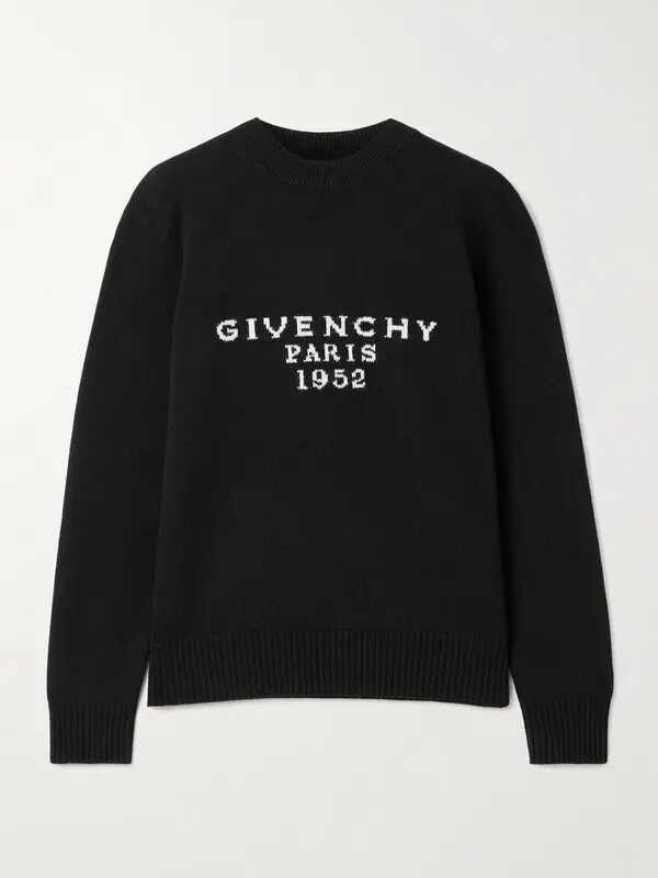 Givenchy Intarsia Wool And Cashmere-blend Sweater