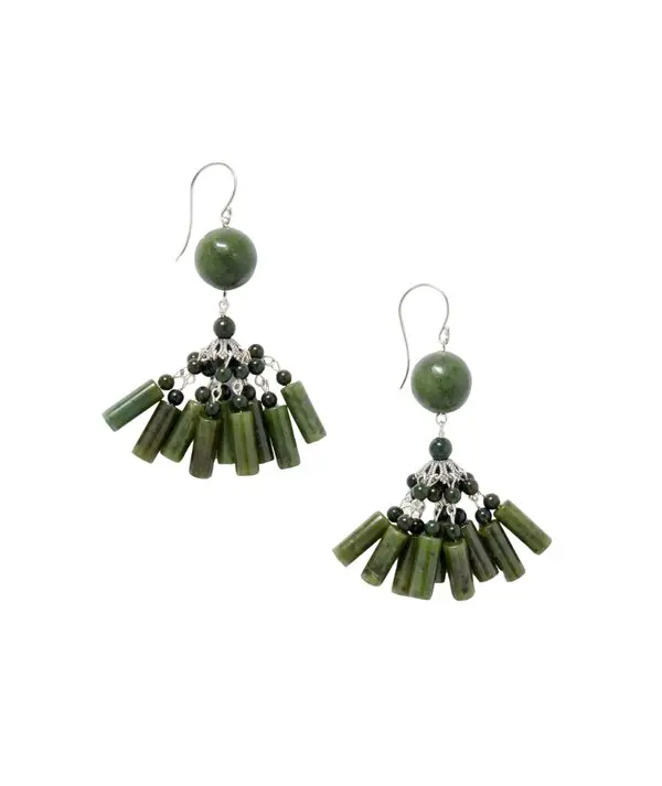 SOPHIE BUHAI Flamenco Silver Earrings - Green