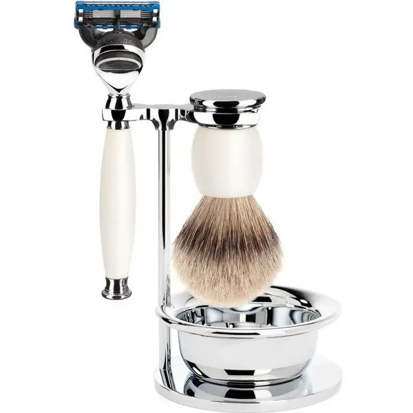 MUHLE Sophist Porcelain 4-piece Shaving Set - White