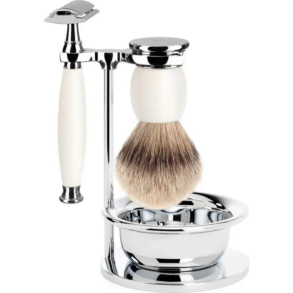 MUHLE Sophist Porcelain 4-piece Shaving Set - White