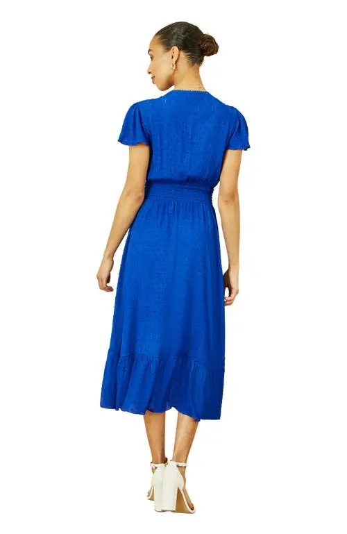 YUMI Button Detail Midi Dress
