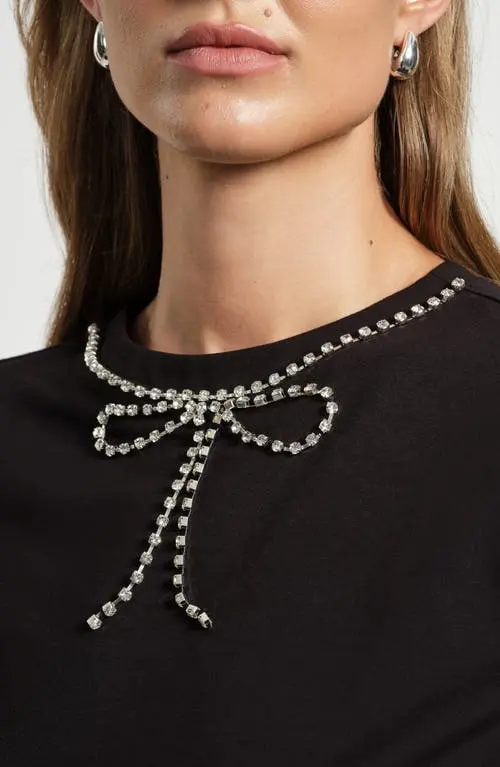 ISAAC MIZRAHI NEW YORK Crystal Embellished T-shirt