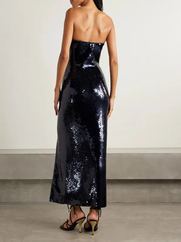Bottega Veneta Sequin-embellished Recycled-tulle Maxi Dress