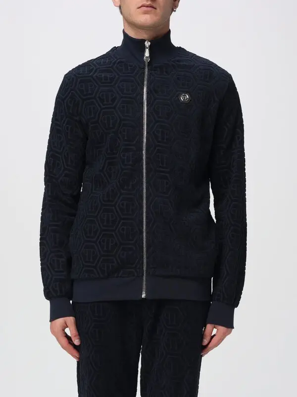 Philipp Plein Textured Sweatshirt - Blue