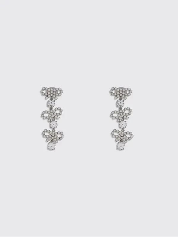 SELF-PORTRAIT Jewel Earrings - Silver
