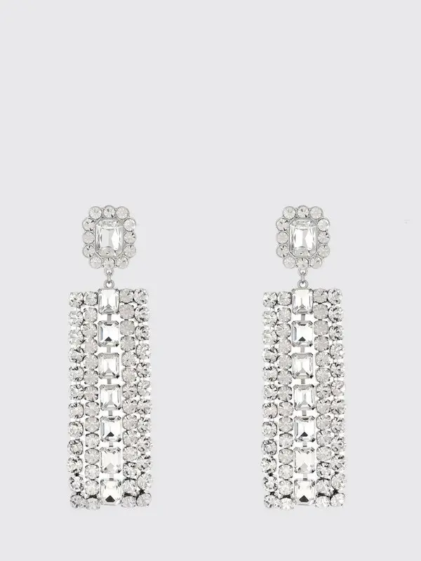 SELF-PORTRAIT Jewel Drop Earrings - Silver
