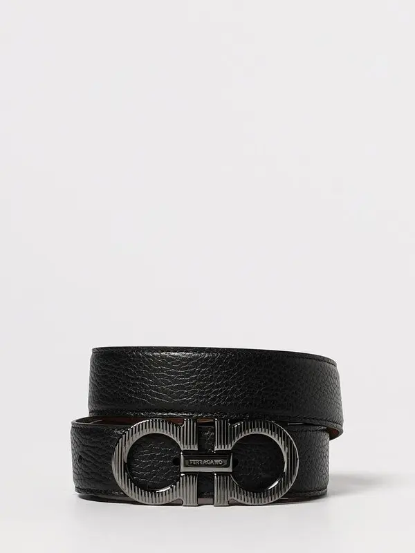 FERRAGAMO Leather Belt - Black