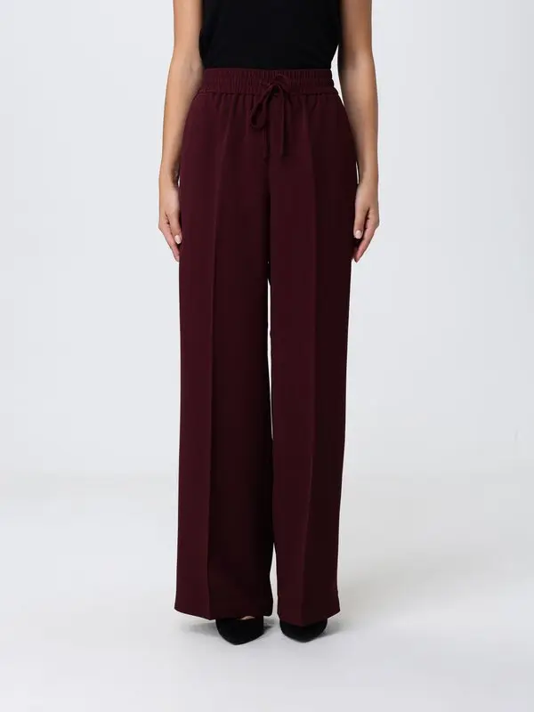 TWINSET Wide Leg Trousers - Red Purple