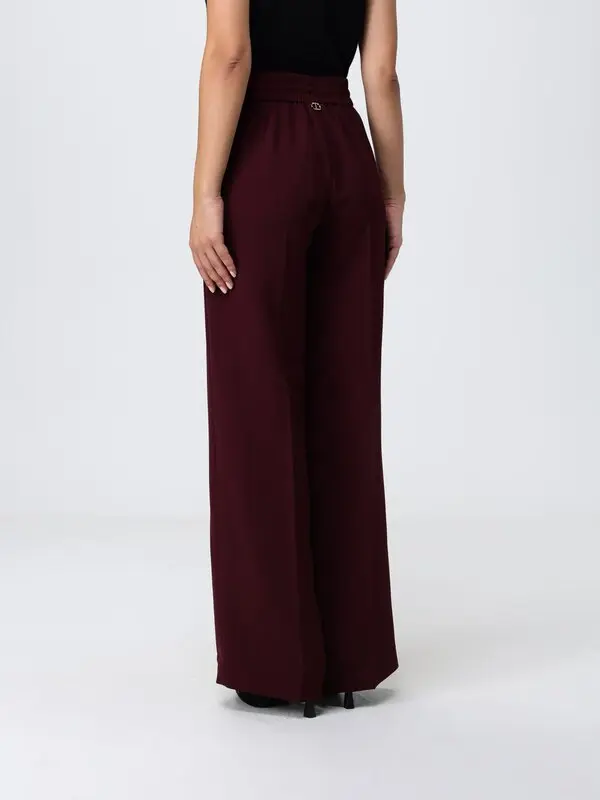 TWINSET Wide Leg Trousers - Red Purple