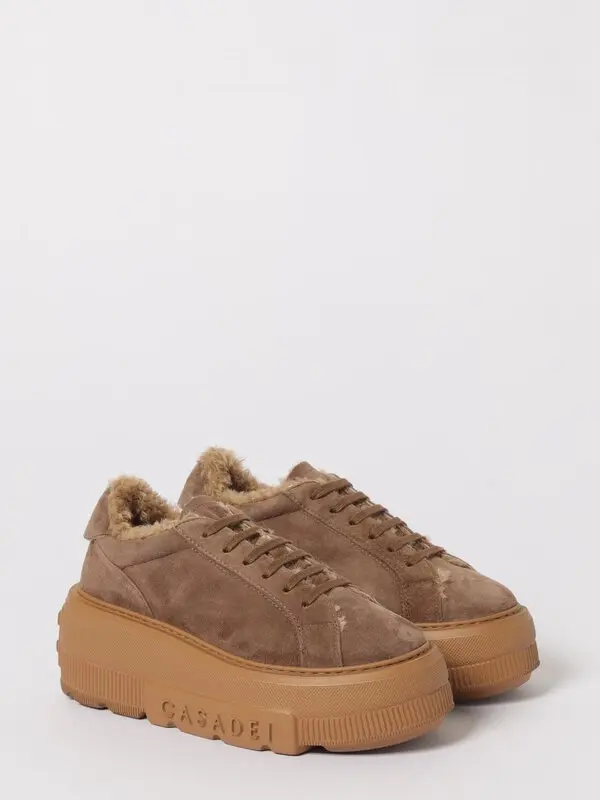 Casadei Lace-up Sneakers - Cocoa