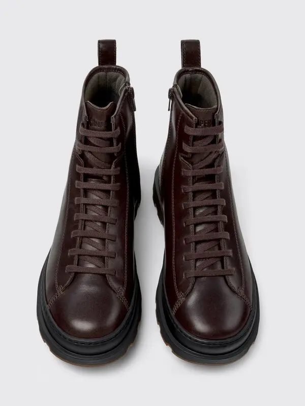 Camper Lace-up Ankle Boots - Brown