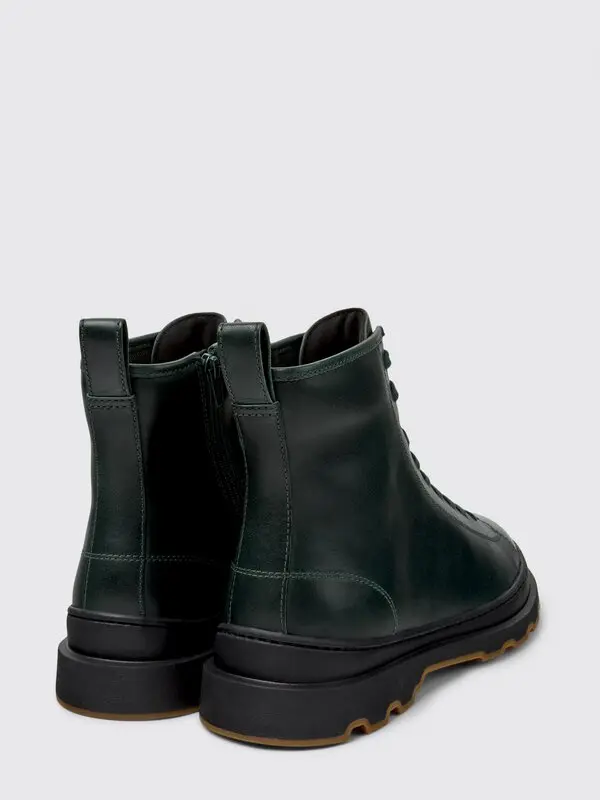 Camper Lace-up Ankle Boots - Green