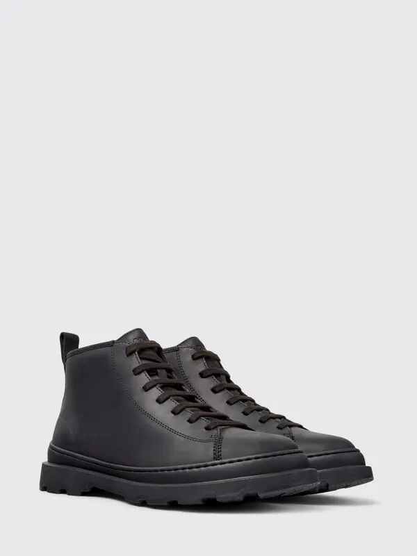 Camper Lace-up Leather Boots - Black