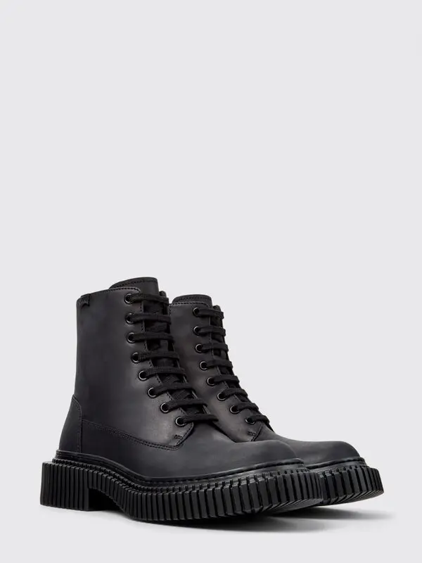 Camper Lace-up Ankle Boots - Black