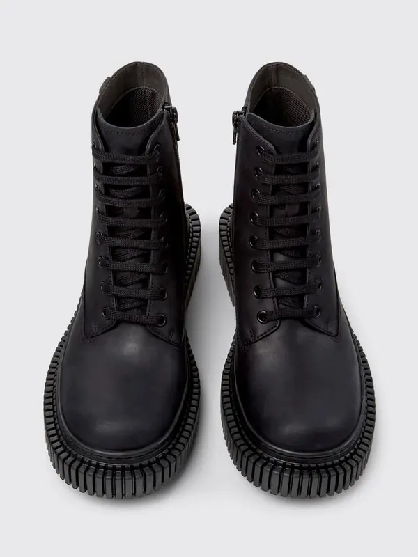 Camper Lace-up Ankle Boots - Black
