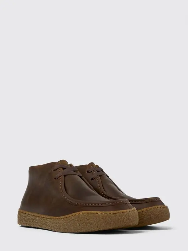 Camper Lace-up Ankle Boots - Brown