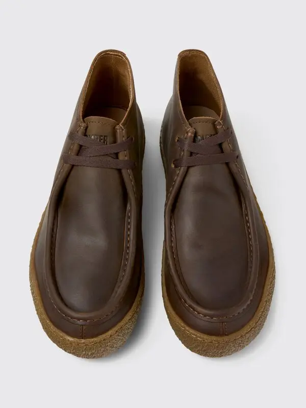Camper Lace-up Ankle Boots - Brown
