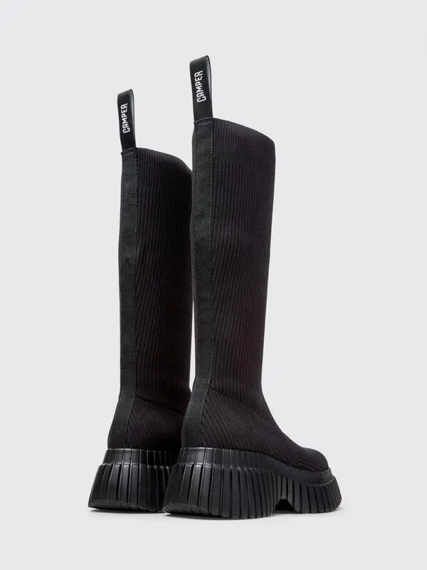Camper Knee High Ribbed Sock Boots
