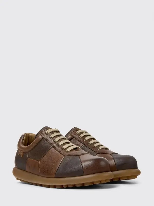 Camper Paneled Leather Lace-up Sneakers - Brown
