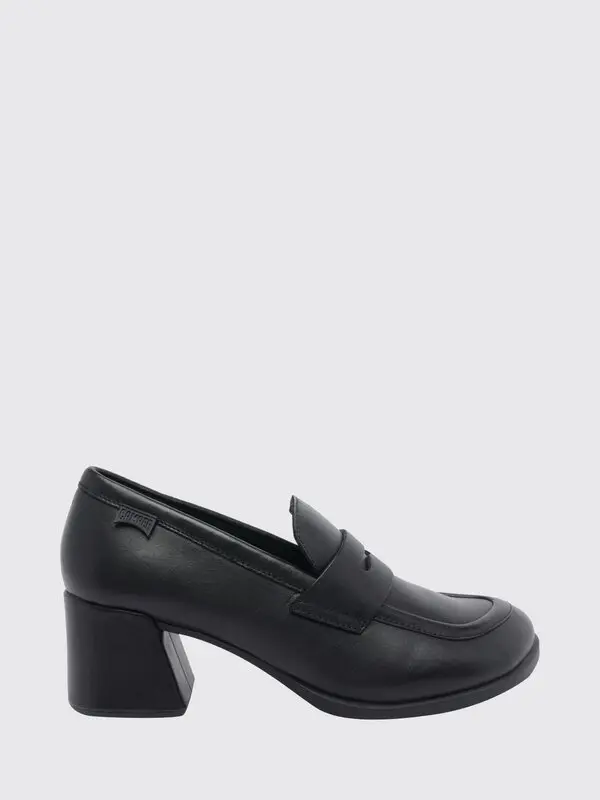 Camper Loafer With Block Heel - Black
