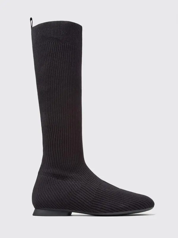 Camper Knee High Sock Boots - Black