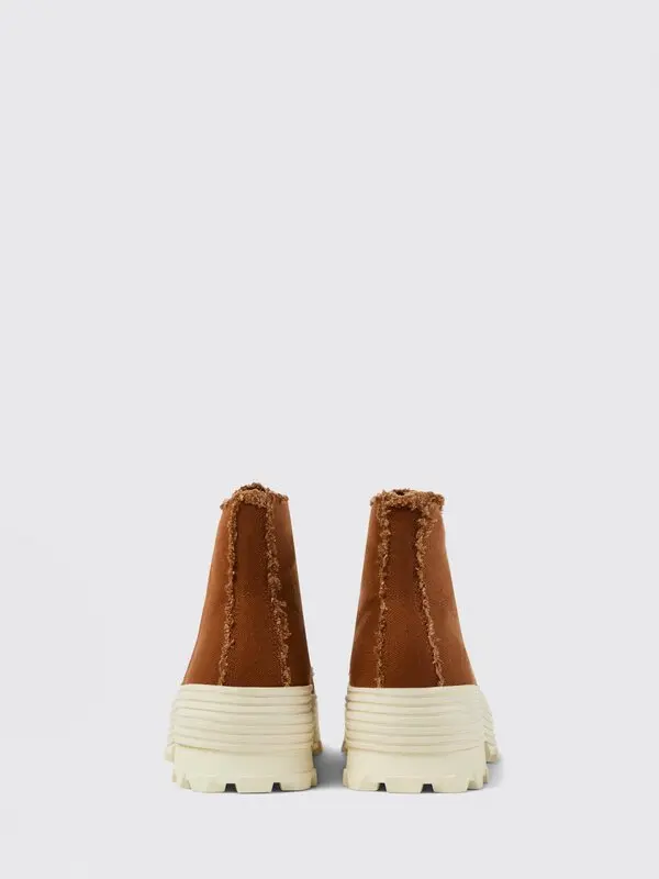 Camper Lace-up Ankle Boots - Brown