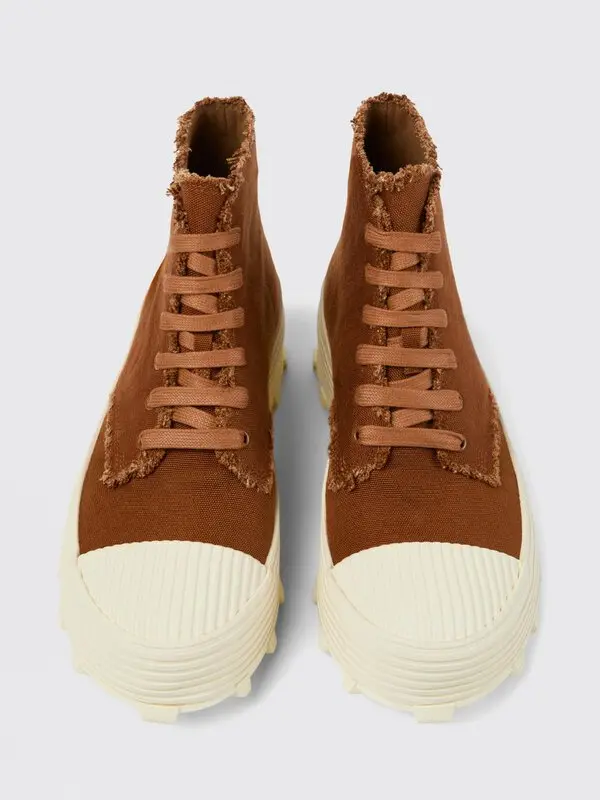 Camper Lace-up Ankle Boots - Brown