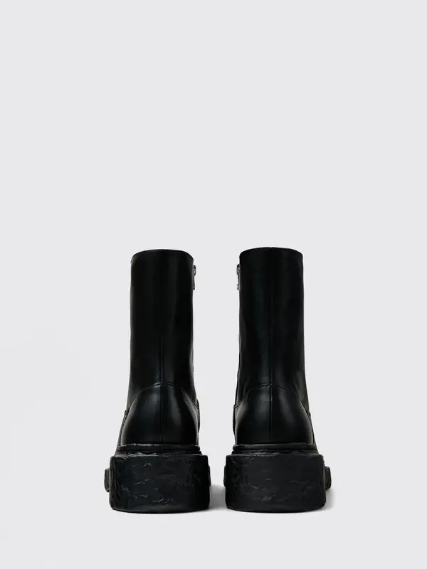 Camper Leather Ankle Boots - Black